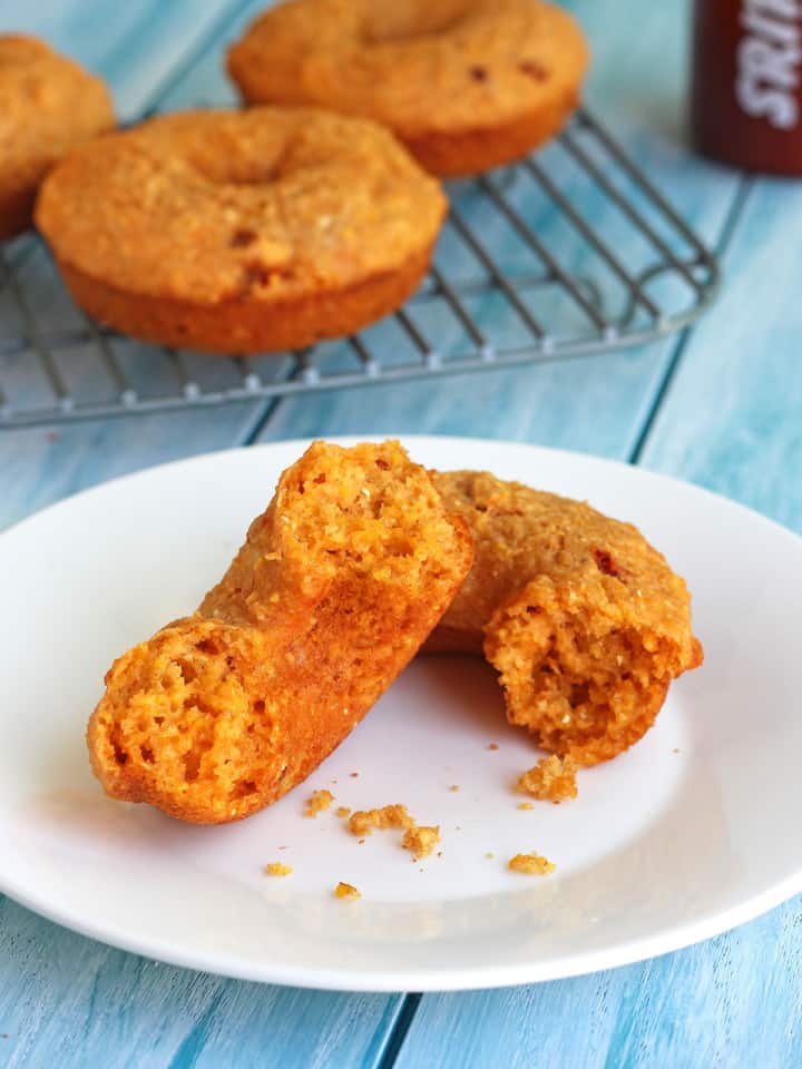 Cheddar Sriracha Cornbread Donuts