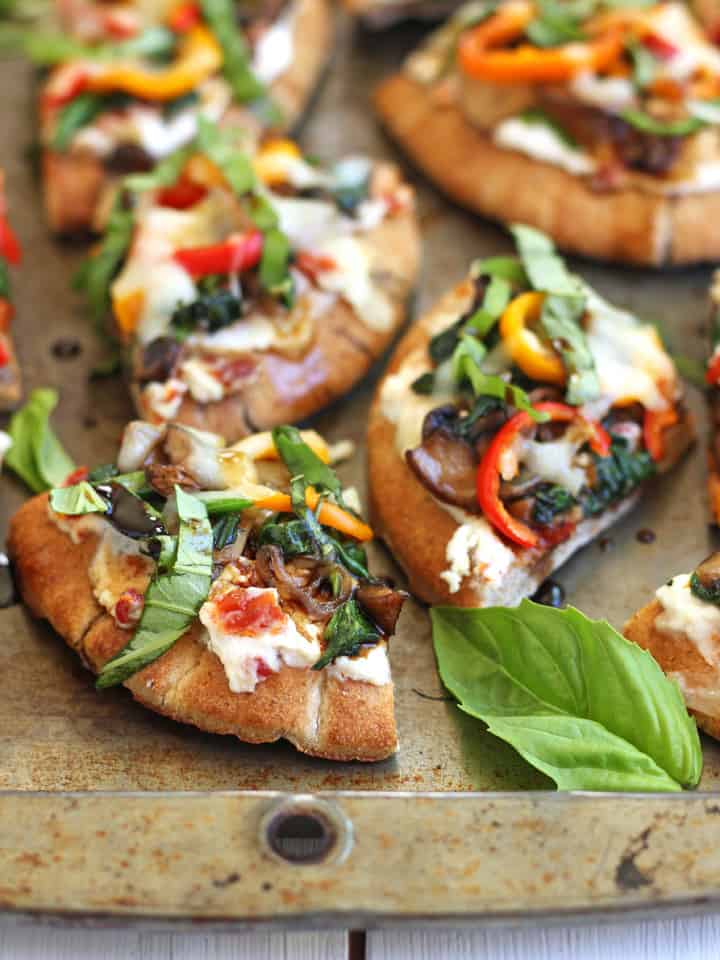 Veggie Pita Pizza Bites and The Casual Veggie Cookbook